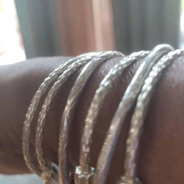 Fist .925 Sterling Silver West Indian Bangles, Bangle Set, Caribbean ...