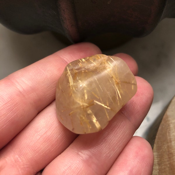GOLDEN RUTILATED QUARTZ Tumbled Stones - Tumbled Crystals, Self Care ...