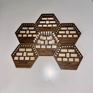 Personalized Game Piece Holders for Popular Game Board Finished Walnut ...