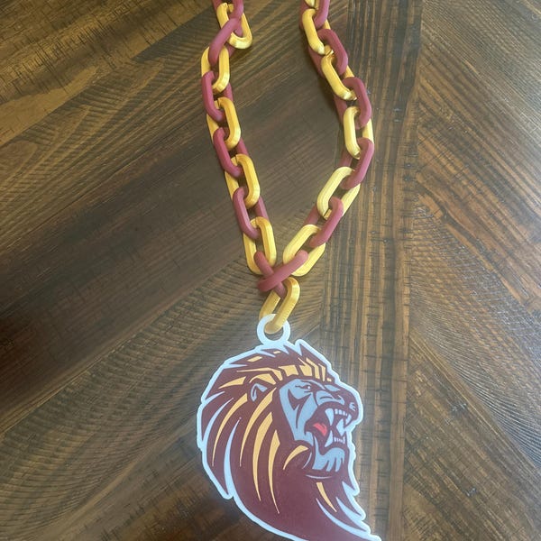 Custom Fan Chain Giant Logo Necklace Sports Homerun Turnover Jumbo ...