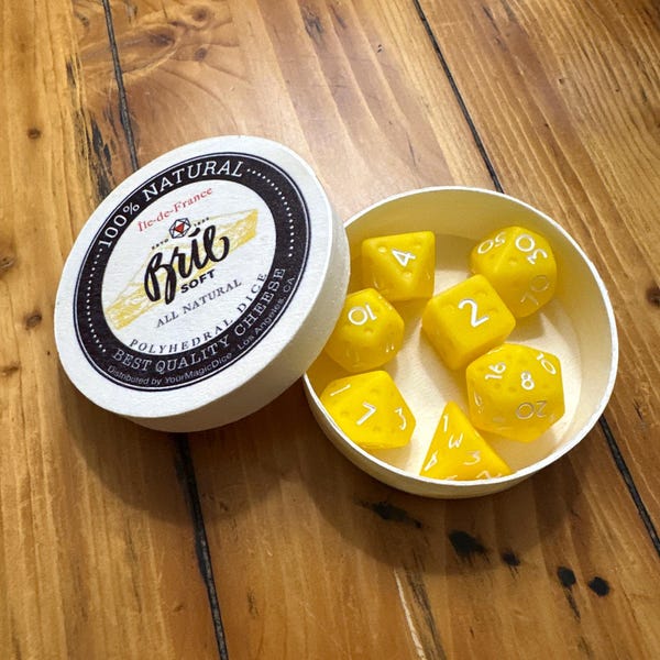Cheese Themed Dice Set | D&D Dice | DND - Etsy
