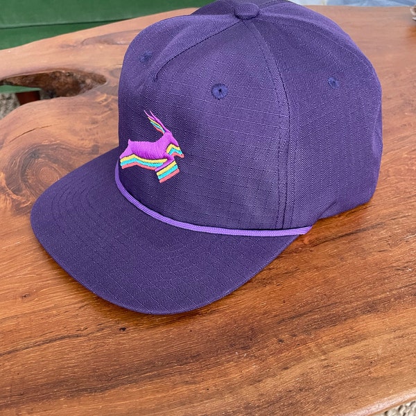 Sloth Five Panel Hat / Yarrow Nylon With Periwinkle Sloth Patch - Etsy