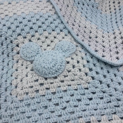 Mouse Ears Granny Square Crochet Pattern, Easy Crochet Pattern, Mouse ...