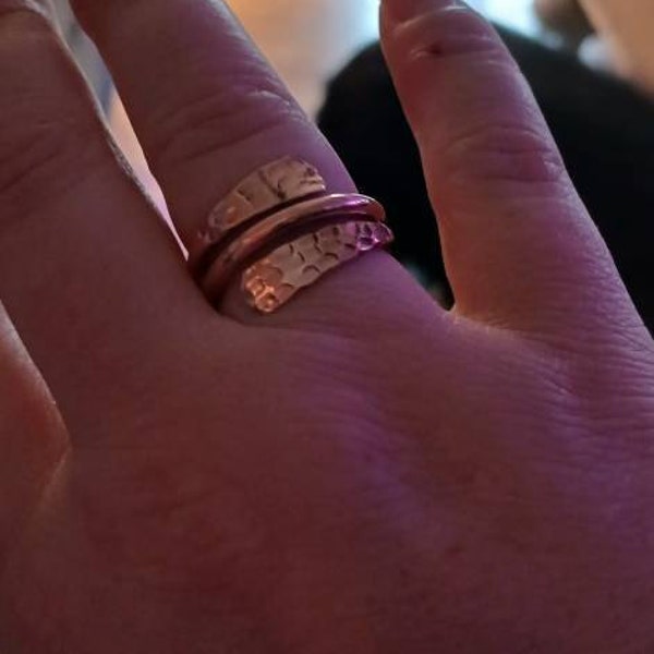 Pure 100% Copper Wrap Ring, Arthritis Thumb Ring, Solid Copper Ring ...