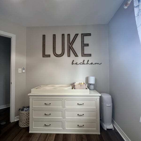 Large Custom Wood Name Sign, Nursery Name Sign, Boho Girl Name Sign ...