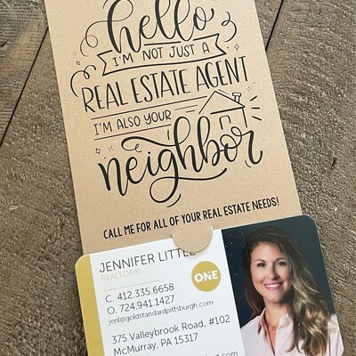 Hello, I'm Not Just a Real Estate Agent Door Hangers Real Estate Agents ...