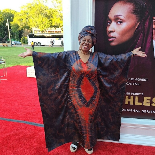 Nigerian Adire Silk Tunic, African Fabric Bubu , Nigerian Women Party ...