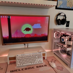 Customizable Pink Mousepad Cute Kawaii Pastel Gaming Desk - Etsy