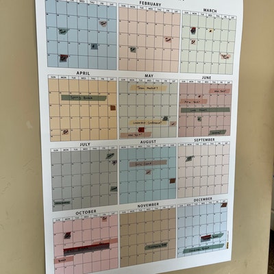 PRINTABLE 2024 Quarterly Wall Calendar Set, 90 Day Planning, Quarterly ...