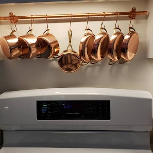 Copper Pot Rail Copper Pot Rack - Etsy