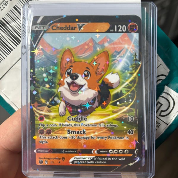 Custom Pokemon Card, Pet as Pokemon , Pokemon Card, Turn Your Pet Into ...