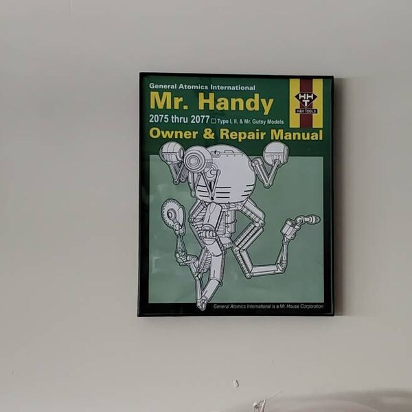 Fallout - Sentry Bot Owner and Repair Manual Cover - 8x10 or 16x20 ...