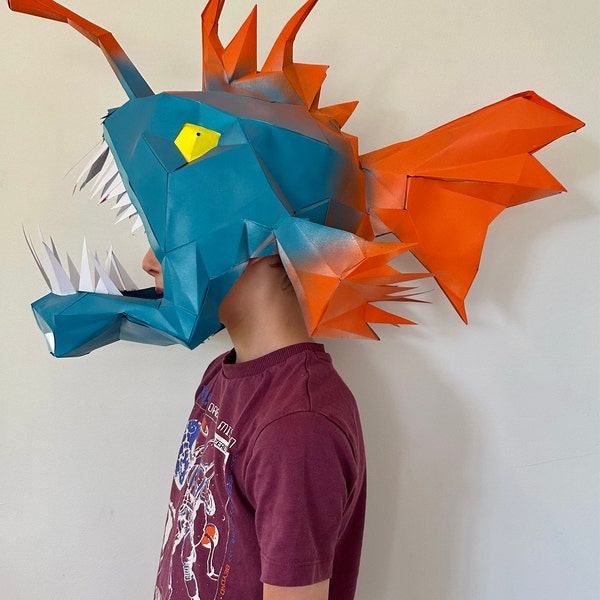Scary Halloween Mask: Angler Fish Mask Pattern | Anglerfish Deep Sea ...