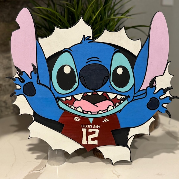 Stitch Bursting Out or Escaping PNG and SVG File in Both Colour and ...