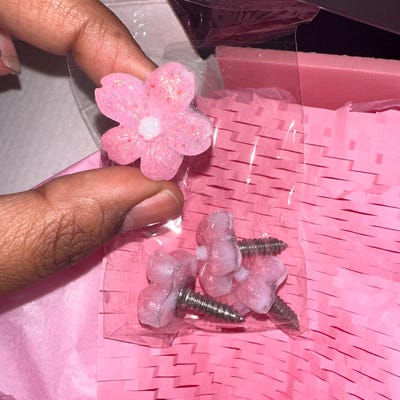 Kawaii Pink Sakura Cherry Blossom Small Trinket Box, Pink Jewelry Box ...