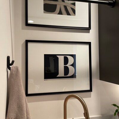 Capital Letter Wall Art Monogram Poster Art Print Letter R Instant ...