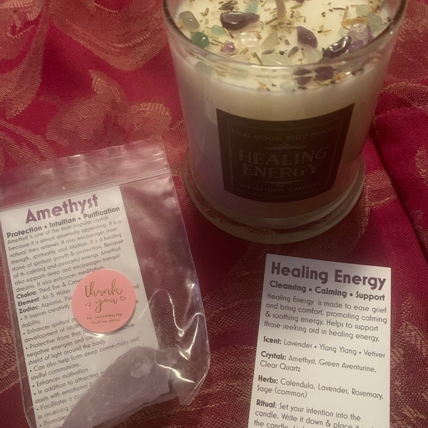 Healing Energy Candle - Negative Energy Cleansing - Soy Aromatherapy ...
