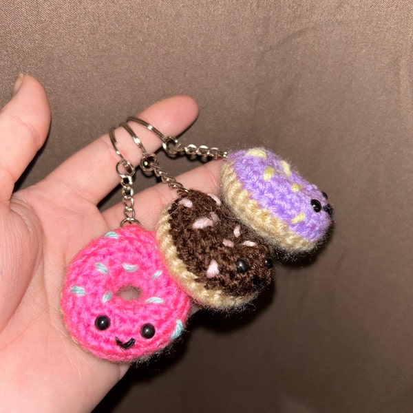 CROCHET PATTERN: Donut Keychain, Amigurumi Downloadable Beginner ...