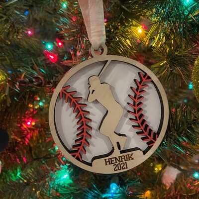 Personalized Baseball Ornament, Custom Baseball Ornaments, Baseball ...
