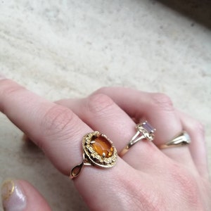 Vintage Solid Silver Red Gemstone Ring ukM USA6.25 | Etsy