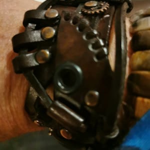 Thor Hammer Black Leather Bracelet, Thor Mjolnir Geniune Leather Cuff ...