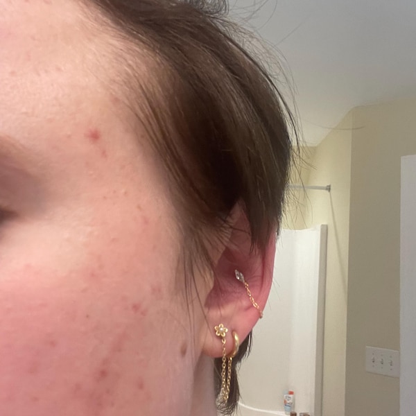 Implant Grade Titanium Chain Hoop Conch, Septum Ring Piercing F128 ...