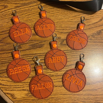 Basketball Keychain, Basketball Team Key Fob, Basketball Accessory ...