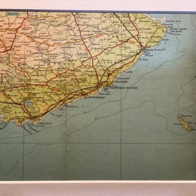 Original 1931 Mullion Surrounding Area Mounted Map - Etsy