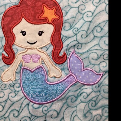Mermaid Applique Machine Embroidery Design NO:0029 - Etsy