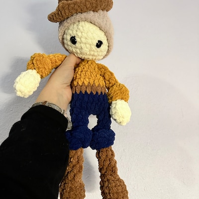 Cowboy Snuggle Buddy Crochet Lovey Pattern, Crochet Snuggler Pattern ...
