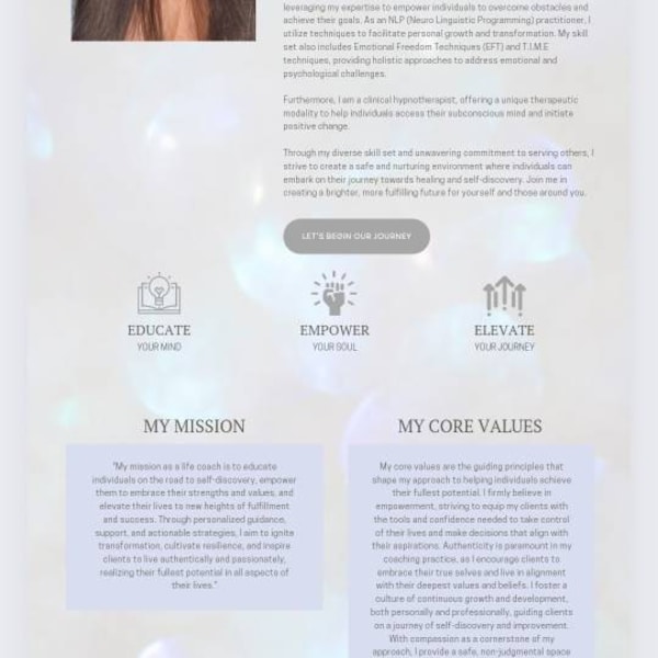 Life Coach Canva Website Template Coaching Template Boho Therapist Web ...