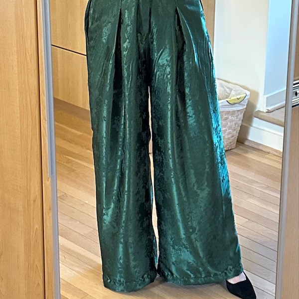 Wide Leg Pleated Pants Ultra High Waisted Digital PDF Sewing Pattern ...