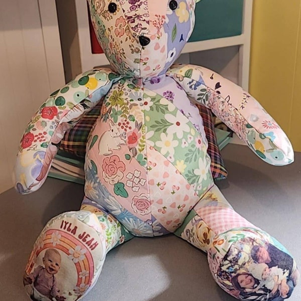 Simplicity A2115 Pattern Memory Bear Pattern Plush Sewing Pattern Memorial Bear Teddy Bear ...