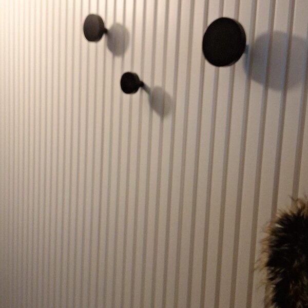 Round Acoustic Panel Hook, Black Coat Hooks for Acoustic Panel, Aku ...