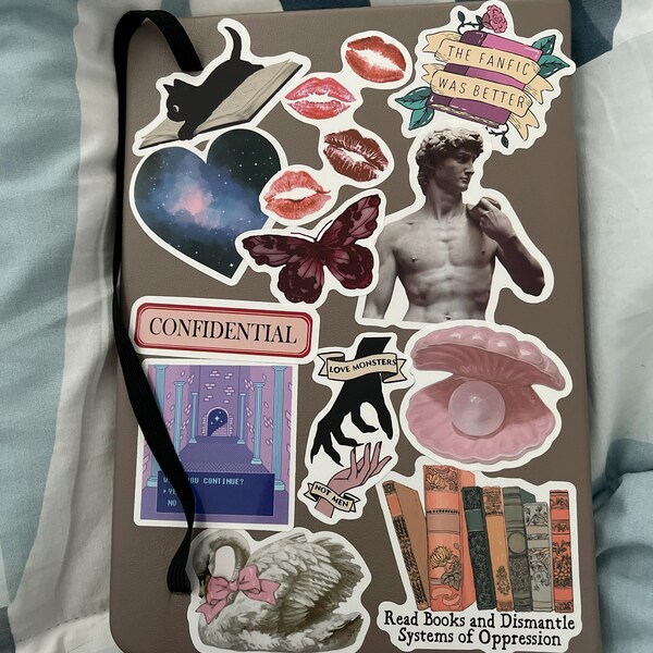 100 Pcs Bookish Stickers for Kindle 8, Romance Read Book Sticker Pack ...