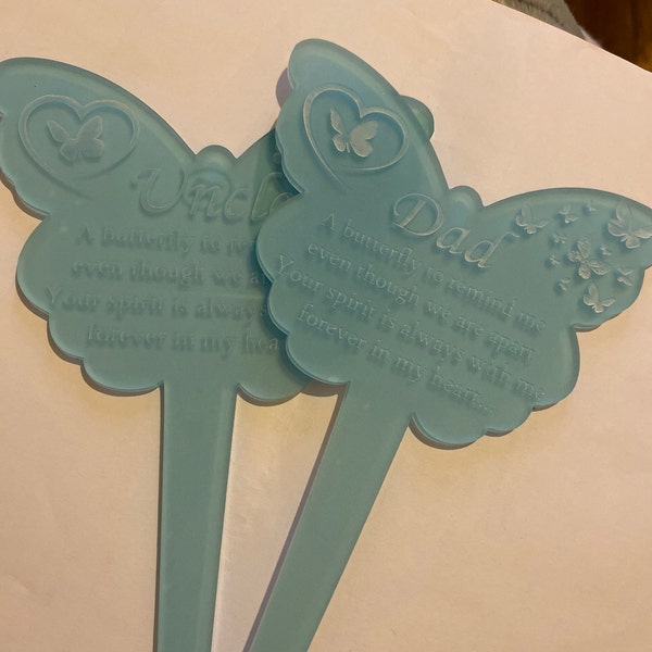 Butterfly Memorial Stick - a Pretty Grave Side, Cemetery Decoration ...