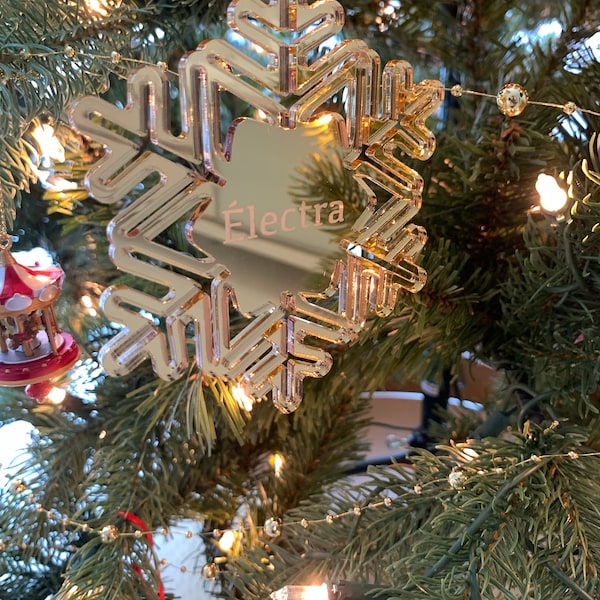 Personalized Name Ornament Sleigh Bell | Custom Gift Tag | Christmas ...