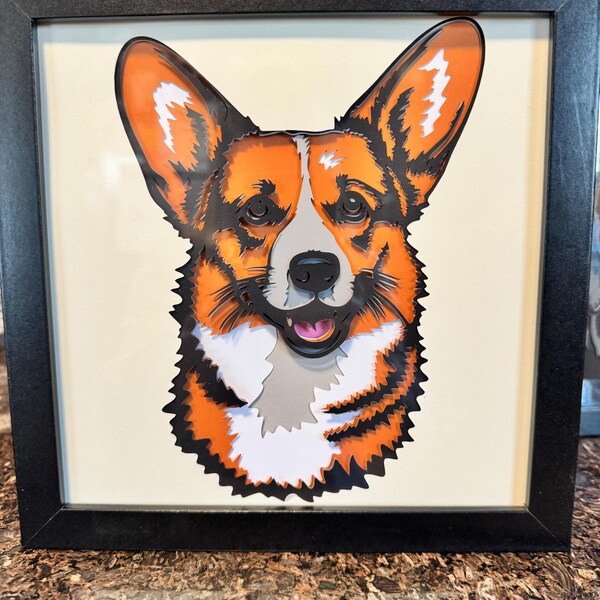 Bulldog SVG 3D Layered for Cardstock, Multilayer Papercut, Shadow Box ...