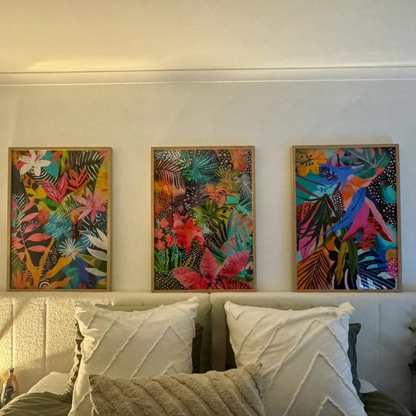 Colorful Stripes Art Print, Contemporary Striped Printable Art ...