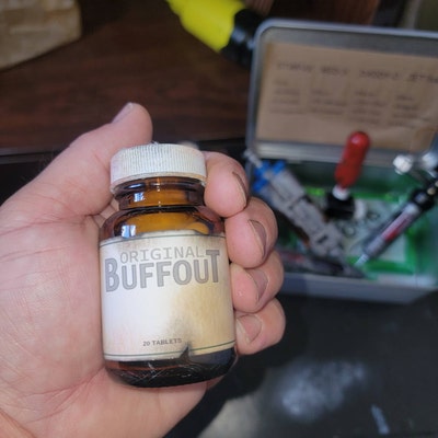 Fallout 4 Inspired Unofficial Weathered Buffout Glass Bottle Container ...