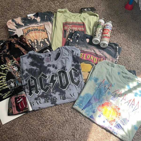 Classic Rock Vintage Band Tshirt Mystery Box, Rock Tshirt, Band Tee ...