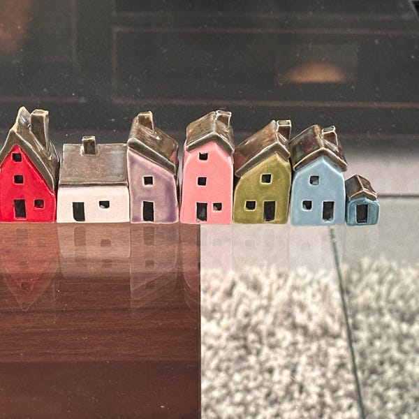 Flower Houses. Miniature Ceramic Cottage Designs. Handmade by Collected ...