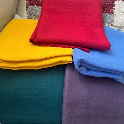 Teal Linen Fabric. Dark Teal Linen Fabric by the Yard. Teal Linen ...