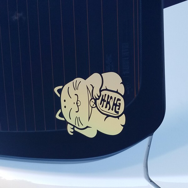 Lucky Cat Maneki Neko Oil Slick Chrome JDM Sticker - Drift Tengoku ...
