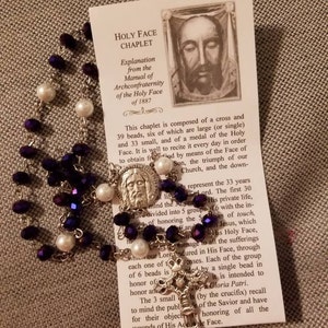 HOLY FACE of JESUS Set of 3 Laminated Bookmarks and 3 Note Cards With 3 ...