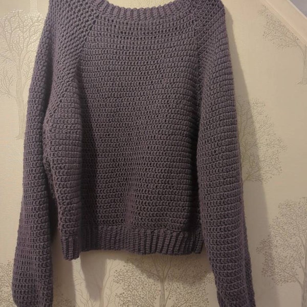 CROCHET PATTERN & VIDEO/ Athabasca Falls Pullover /easy Raglan Crochet ...