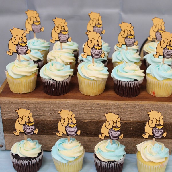 Pooh Cupcake Toppers - Etsy