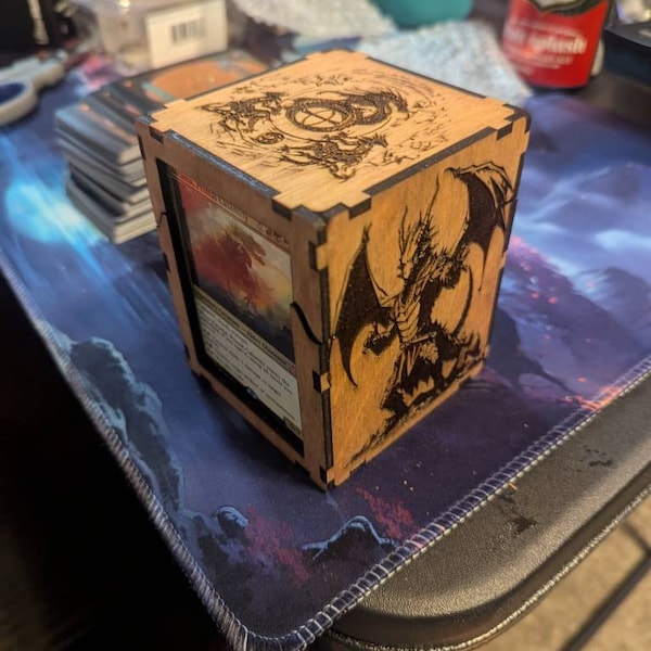 Trading Card Deck Box With Window - 3MM, 1/8" .AI, SVG, DXF Digital ...