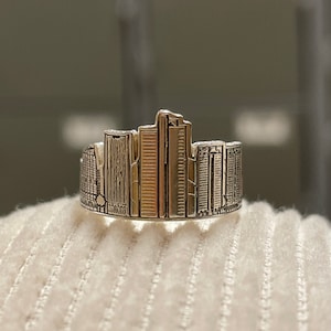 Custom City Ring Personalized Cityscape Ring Statement Ring Custom ...