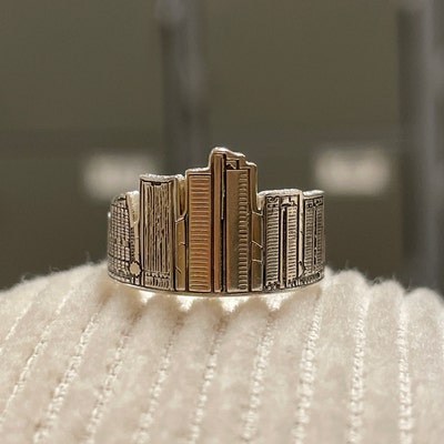 Custom City Ring Personalized Cityscape Ring Statement Ring Custom ...